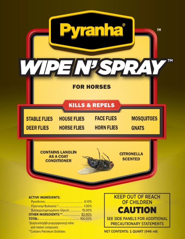 Pyranha Wipe N Spray Fly Spray Gallon - 128 oz